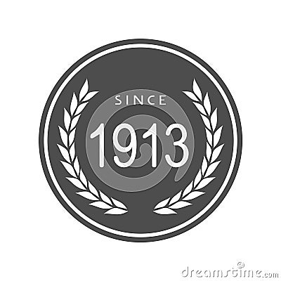 Since 1913 Year Symbol Cartoon Vector | CartoonDealer.com #314199347