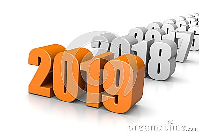 2019 Year Text, Time Passes Concept Stock Image | CartoonDealer.com ...