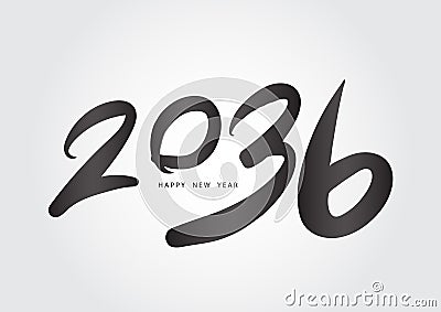 2036 Year, Happy New Year 2036 Vector, 2036 Number Design Vector ...