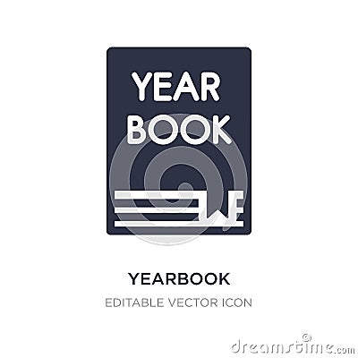 Yearbook Icon On White Background. Simple Element Illustration From ...