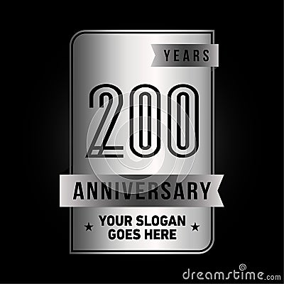 200 Years Celebrating Anniversary Design Template. 200th Logo. Vector ...