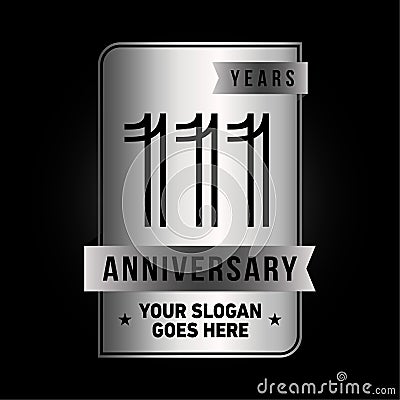 111 Years Celebrating Anniversary Design Template. 111th Logo. Vector ...