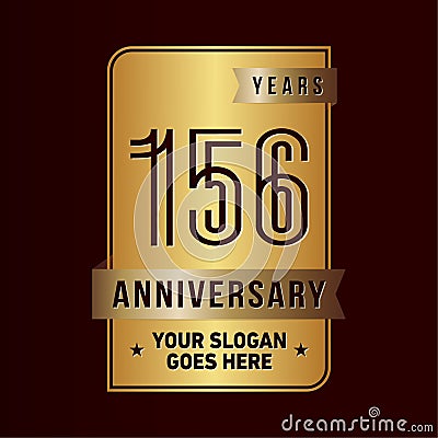 156 Years Celebrating Anniversary Design Template. 156th Logo. Vector ...