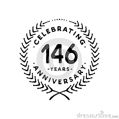 146 Years Design Template. 146th Vector And Illustration ...