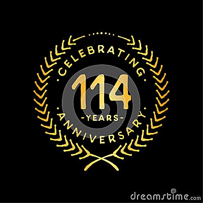 114 Years Design Template. 114th Vector And Illustration ...