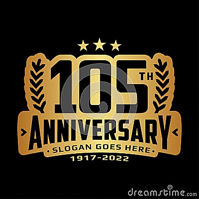 105 Years Anniversary Logo Design Template. 105th Anniversary ...