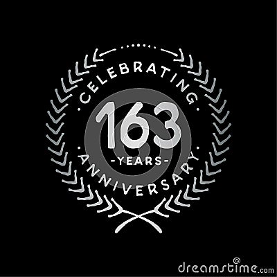 163 Years Design Template. 163rd Vector And Illustration ...