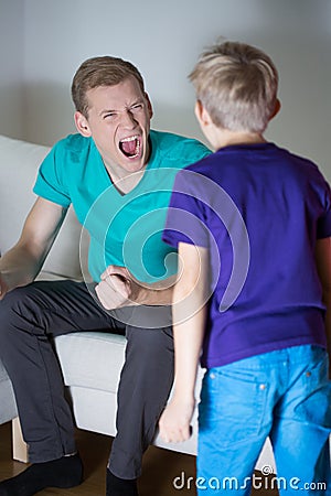 Yelling Father Stock Photo - Image: 51271608