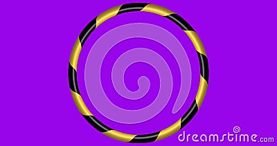 Yellow Black Stripe Caution Rotating Frame Warning Border, Circle Ring ...