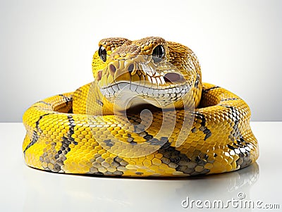 Yellow Boa Constrictor In Studio Royalty-Free Stock Image ...