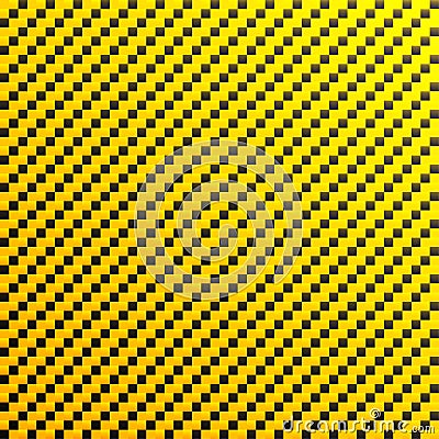 Yellow Carbon Kevlar Texture Gradients Background. Cartoon Vector ...