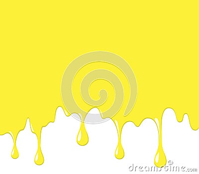 Yellow Cheese / Yellow Dripping Paint Vector Illustration ...