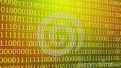 Yellow Color Binary Code Glowing Encryption Data, Privacy Security Network Encode Decode Online ...