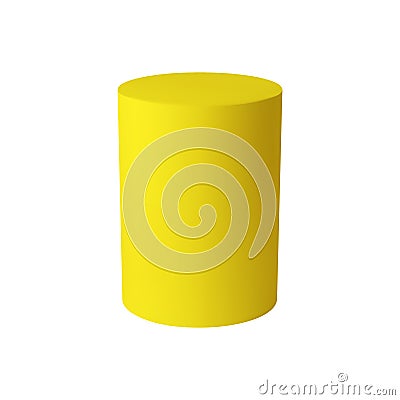 Yellow Cylinder Realistic Composition Cartoon Vector | CartoonDealer ...