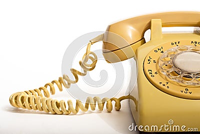 Yellow Dial Phone Stock Photography - Image: 22666902
