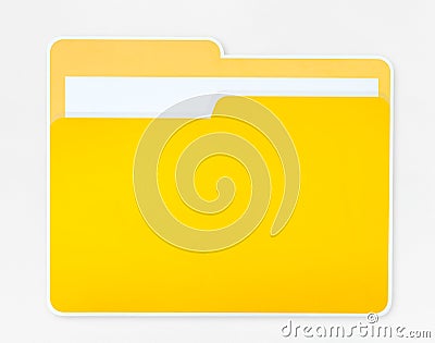 Yellow Document Folder Icon Isolated Royalty-Free Stock Image ...