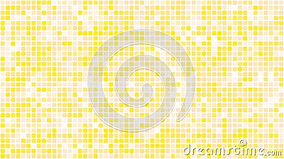 Yellow Floating Cyber Squares on White Background Loop. Slow Chaotic ...