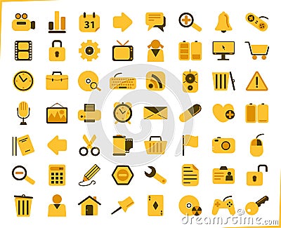 Yellow Icons Editorial Photography - Image: 6316642