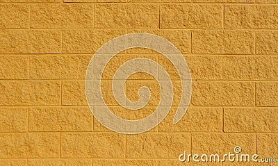 Yellow Painted Cinder Block Wall. Background And Texture, Close Up ...