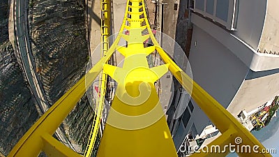 Roller coaster front view stock footage. Video of basketball - 104695320