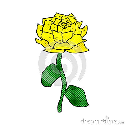 Yellow Rose Comic Cartoon Stock Illustration - Image: 52879678