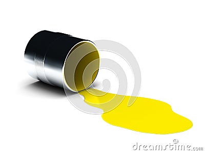 Yellow Spilled Paint Stock Photo - Image: 13431690