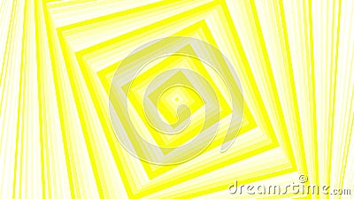 Yellow Spin Bold Square Simple Flat Geometric on White Background Loop ...
