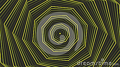 Yellow Spin Octagon Star Simple Flat Geometric on Dark Grey Black ...