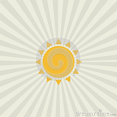 Yellow Sun On A Stripes Background Stock Illustration | CartoonDealer ...