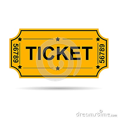 Yellow Ticket Royalty Free Stock Photos - Image: 13591418