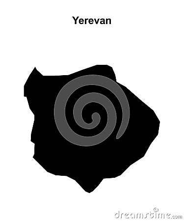 Yerevan Outline Map Cartoon Vector | CartoonDealer.com #360326827