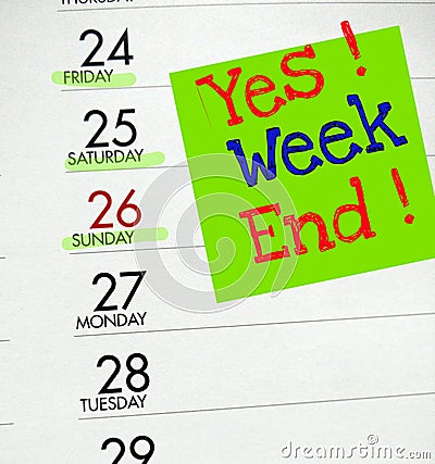 Yes Weekend Stock Photo - Image: 52054069