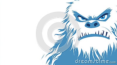 Yeti Bigfoot Showing Teeth Growling With Angry Expression Stock ...