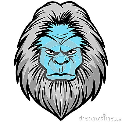 Yeti Head Vector Illustration | CartoonDealer.com #76251786