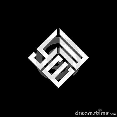 YEW Letter Logo Design On Black Background. YEW Creative Initials ...