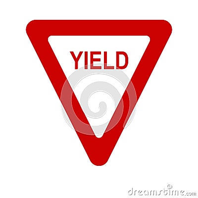 Yield Sign Vector Icon | CartoonDealer.com #221403634