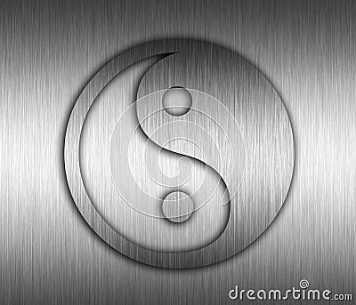 Yin Yang Metal Background Stock Photography | CartoonDealer.com #30915074