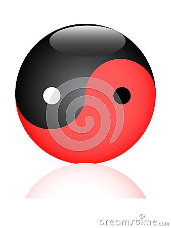 Ying Yang Ball (vector) Stock Photo - Image: 10676270