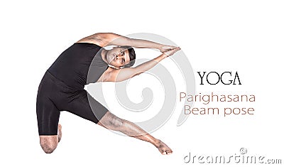 Yoga Parighasana Beam Pose Stock Image - Image: 25136281
