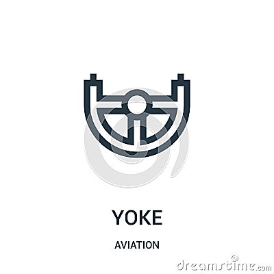 Yoke Icon Vector From Aviation Collection. Thin Line Yoke Outline Icon ...