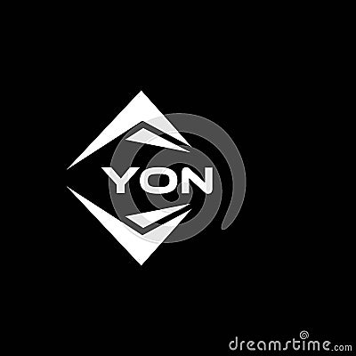 YON Abstract Monogram Shield Logo Design On Black Background. YON ...