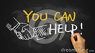 Yes! You Can! stock image. Image of chalkboard, communication - 46163527