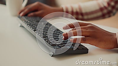 Young Adult Typing Data To Create Report on Computer Stock Video ...