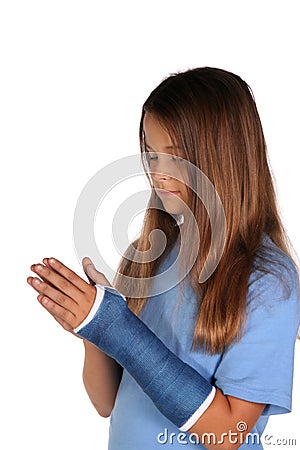 Young Girl With Cast Royalty Free Stock Photos - Image: 8472868