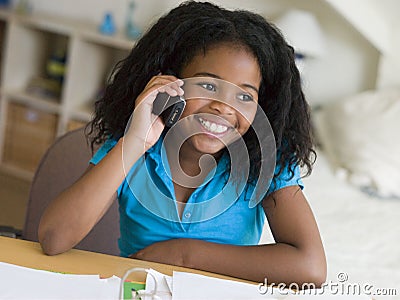 Young Girl Distracted From Her Homework Royalty-Free Stock Image ...