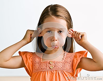 Young Girl Pulling Ears Royalty-Free Stock Image | CartoonDealer.com ...