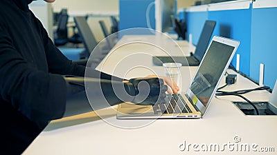 The Cyborg Hand. the Robot Hand Looks Like Human Moving the Finger ...