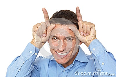 Young Man With Horns Royalty-Free Stock Image | CartoonDealer.com #50869036