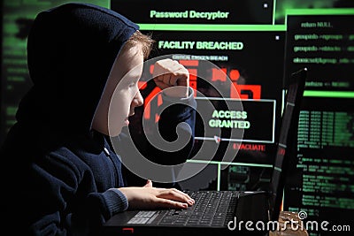 Young Schoolboy Prodigy - A Hacker. Gifted Student Enters Into The ...