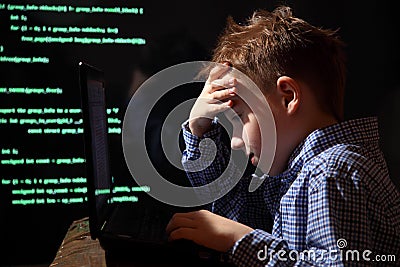 Young Schoolboy Prodigy - A Hacker. Gifted Student Enters Into The ...
